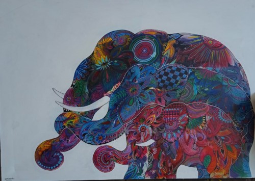 3 Elephants - Sri Lankan Art Gallery