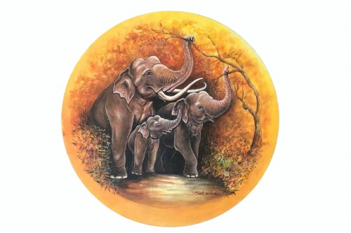"Thunpath Raana" (Elephants) - Sri Lankan Art Gallery