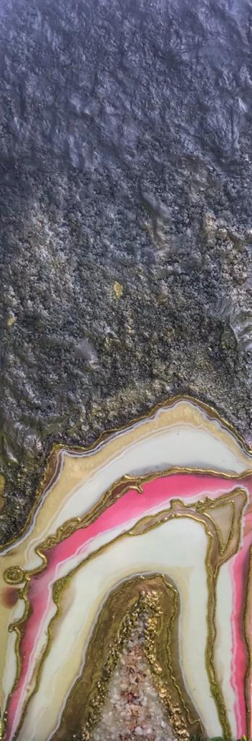 Pink Geode-02 - Sri Lankan Art Gallery