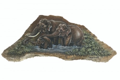 "Thunpath Raana" (Elephants) - Sri Lankan Art Gallery